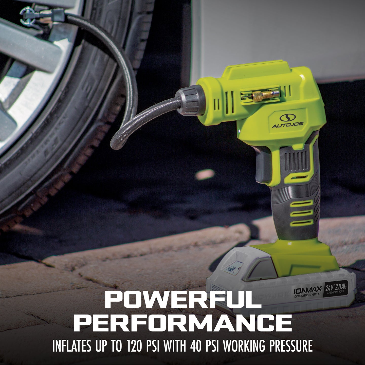 Auto Joe® 24-Volt IONMAX Cordless Portable Air Compressor
