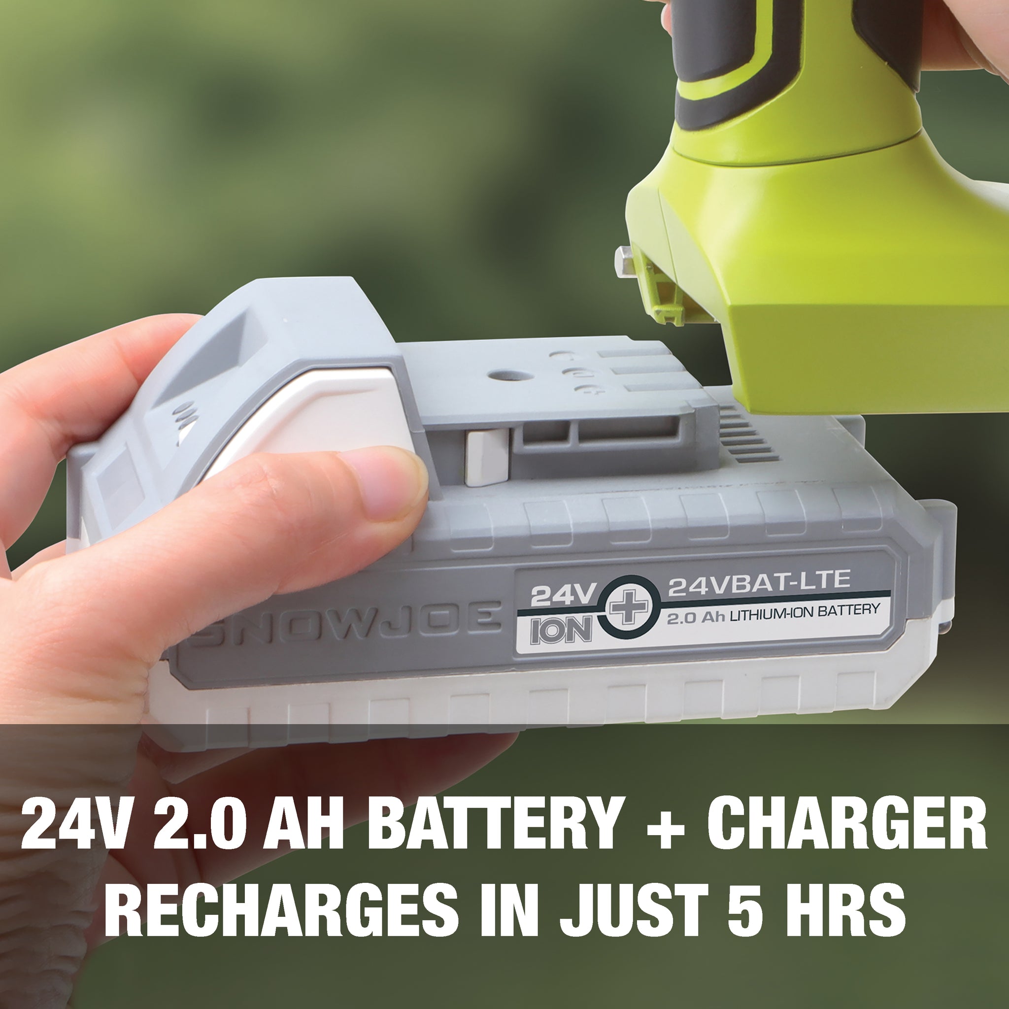 Sun Joe 24-Volt* IONMAX Cordless Handheld Chainsaw W/ Bonus Chain | 5-