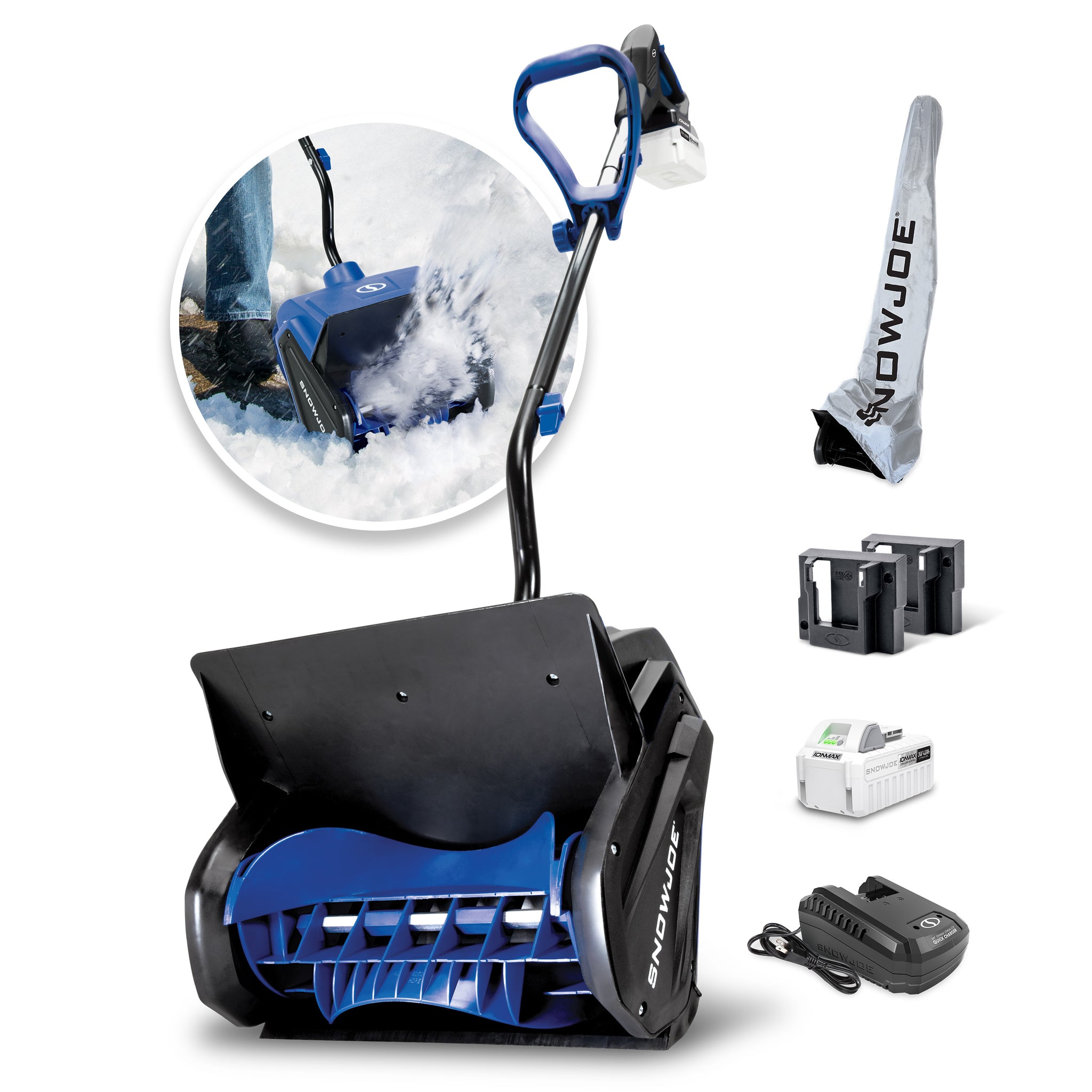 Snow Joe 24-Volt* IONMAX Cordless Snow Shovel Bundle | W/ 4.0-Ah Batte