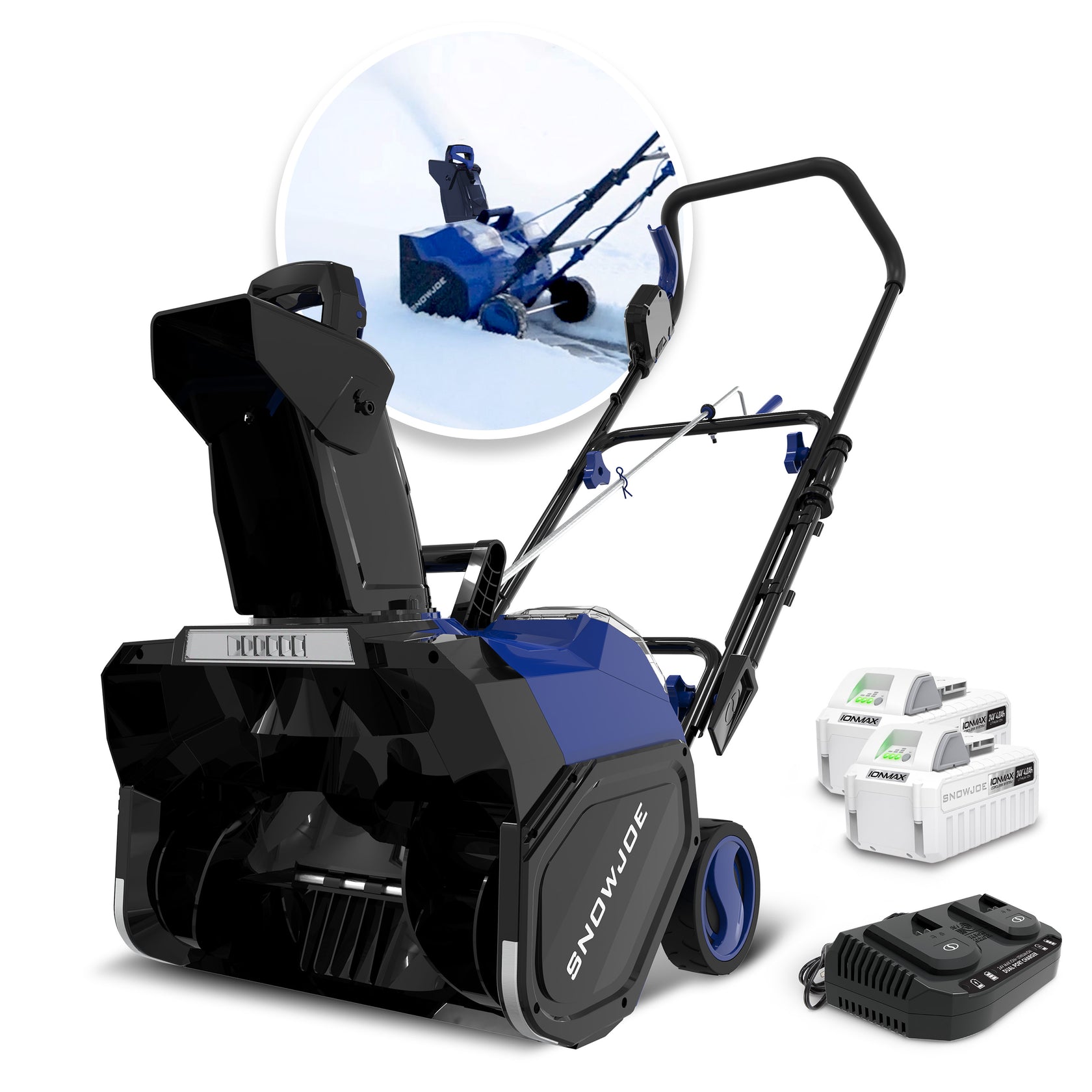 Snow Joe 24V-X2-SB18-GO 48-Volt* IONMAX Cordless Snow Blower Kit | 18-