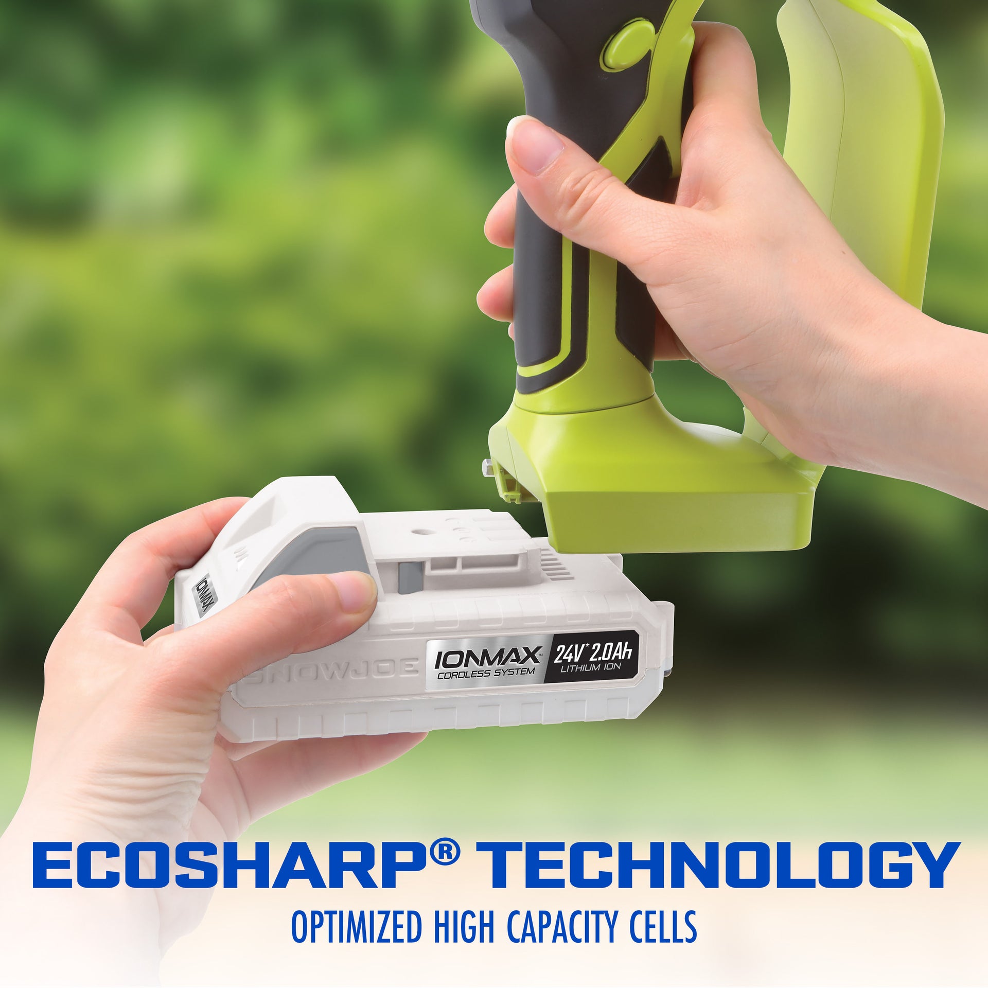 Snow Joe + Sun Joe CERTIFIED AUTHENTIC 24-Volt* IONMAX Battery Bundle