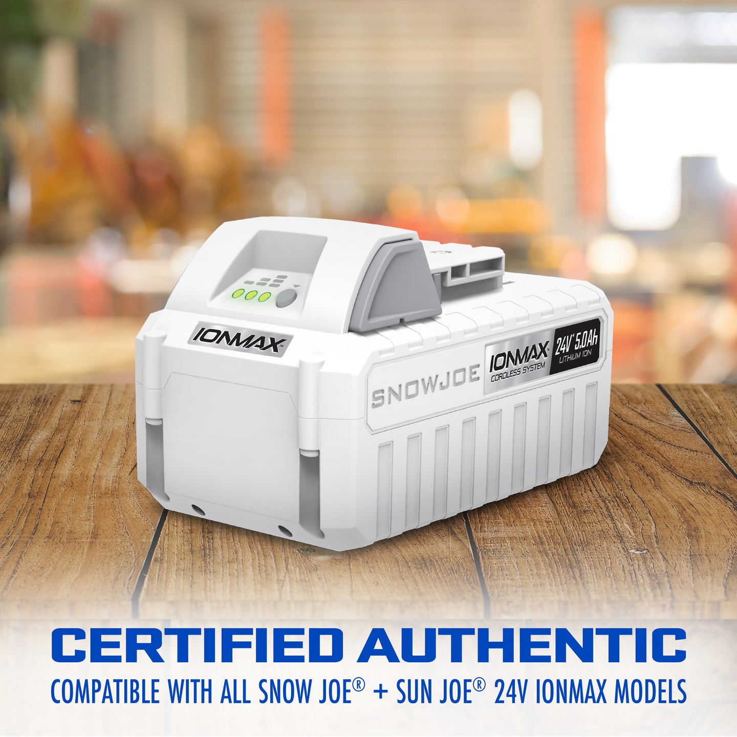 Snow Joe® Certified Authentic IONMAX 24V 5.0-Ah Lithium-ION Battery