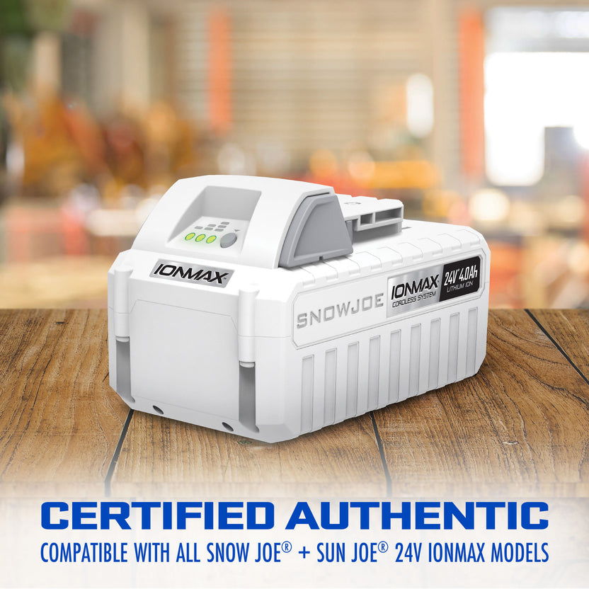 Snow Joe CERTIFIED AUTHENTIC IONMAX 24-Volt* 4.0-Ah Lithium-ION Batter