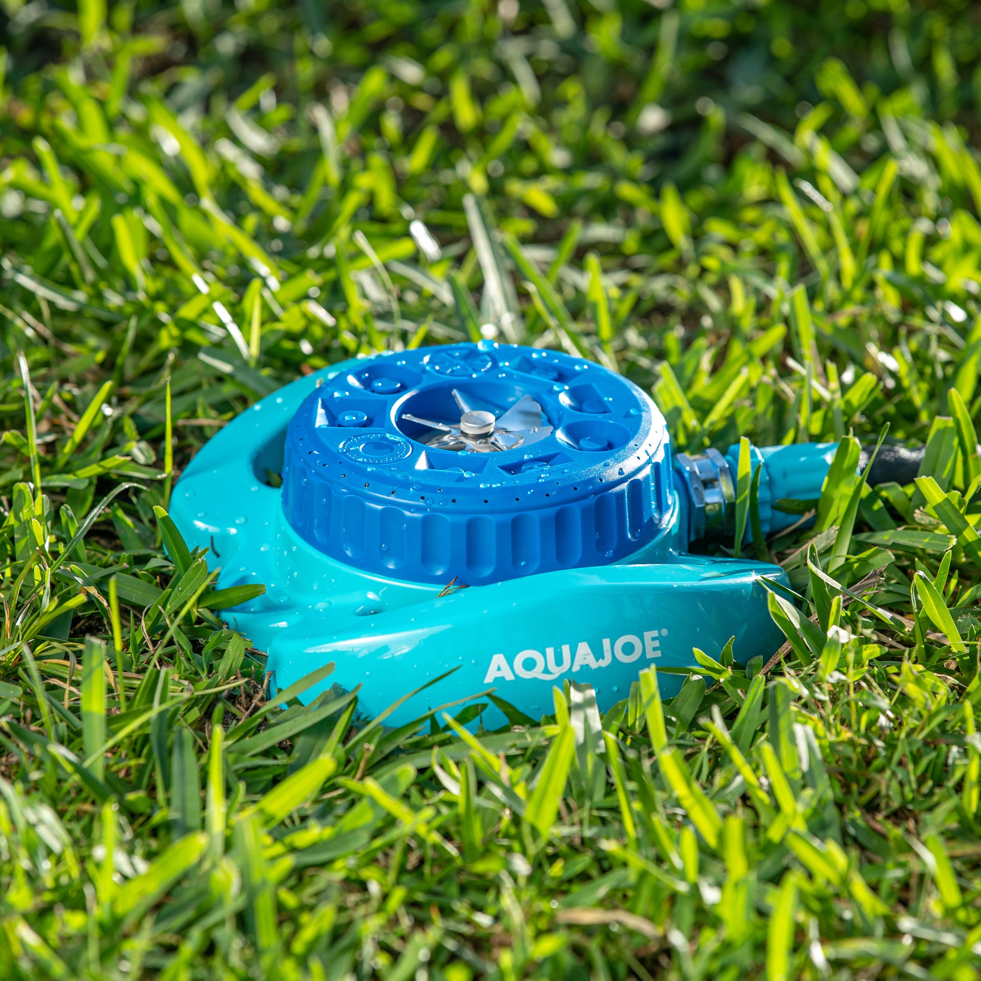 Aqua Joe AJ-TSSBM Indestructible Metal Turret Sprinkler | 9 Spray Patt