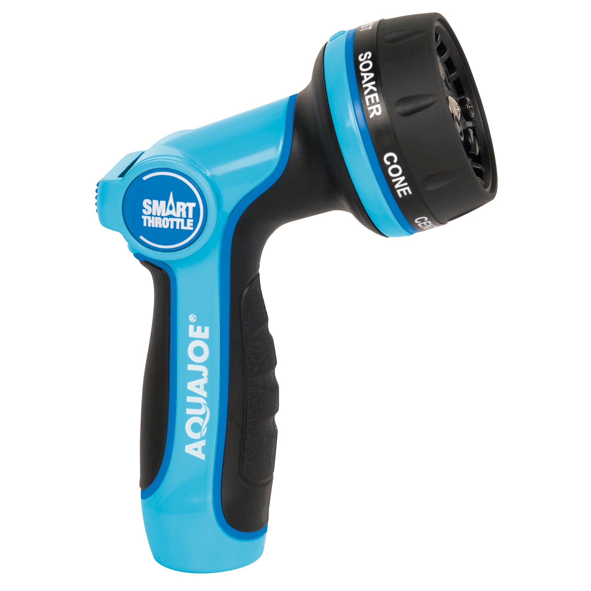 Aqua Joe Heavy Duty Metal Adjustable Hose Nozzle w/ Smart Throttle