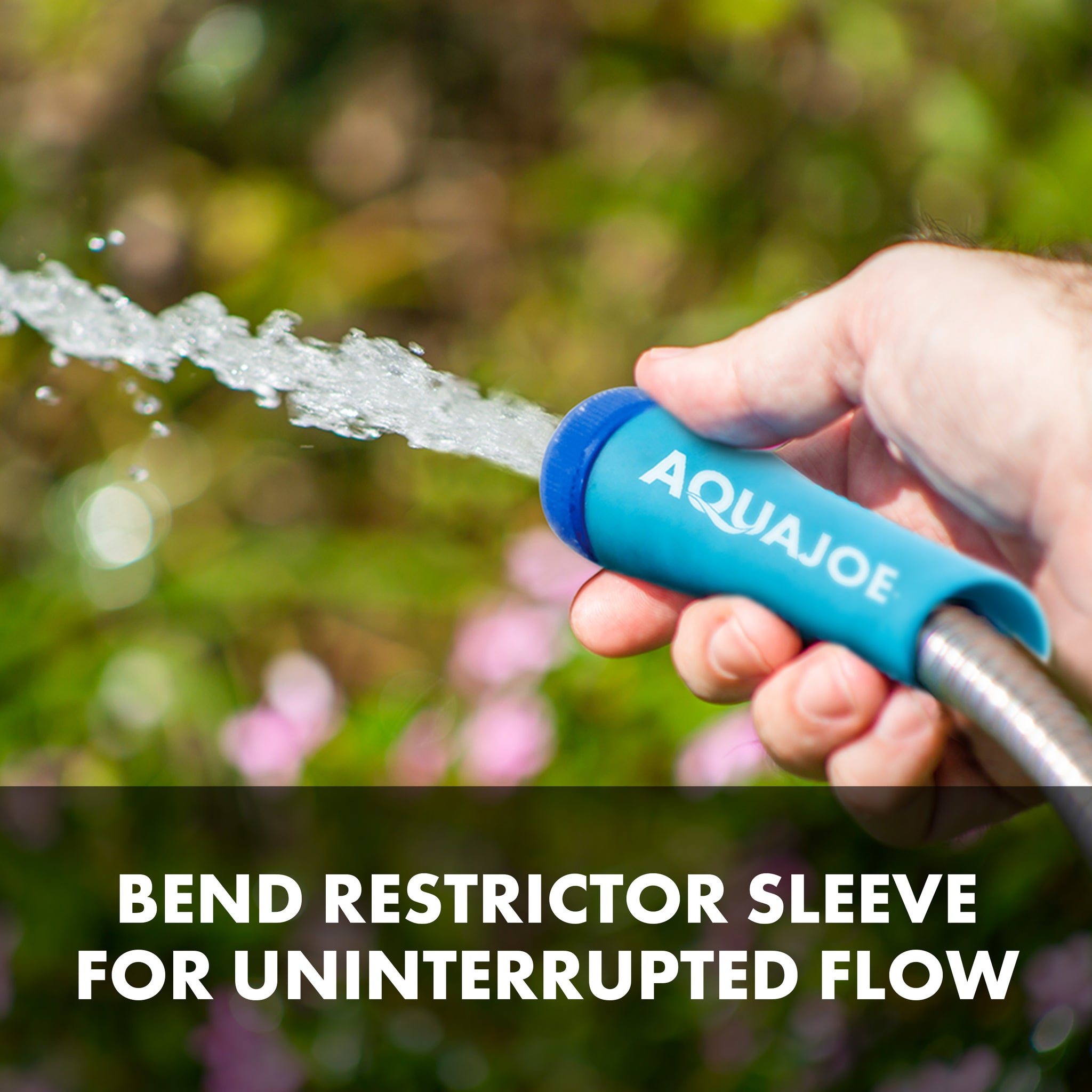 Aqua Joe AJSGH50 Heavy-Duty Puncture Proof Metal Garden Hose | 50-Foot