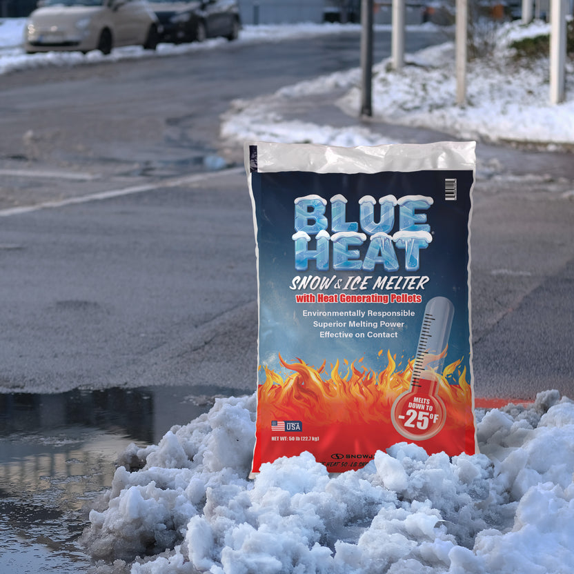 Blue Heat BH50 Calcium Blend Ice and Snow Melt + Deicer W/ Heat Genera