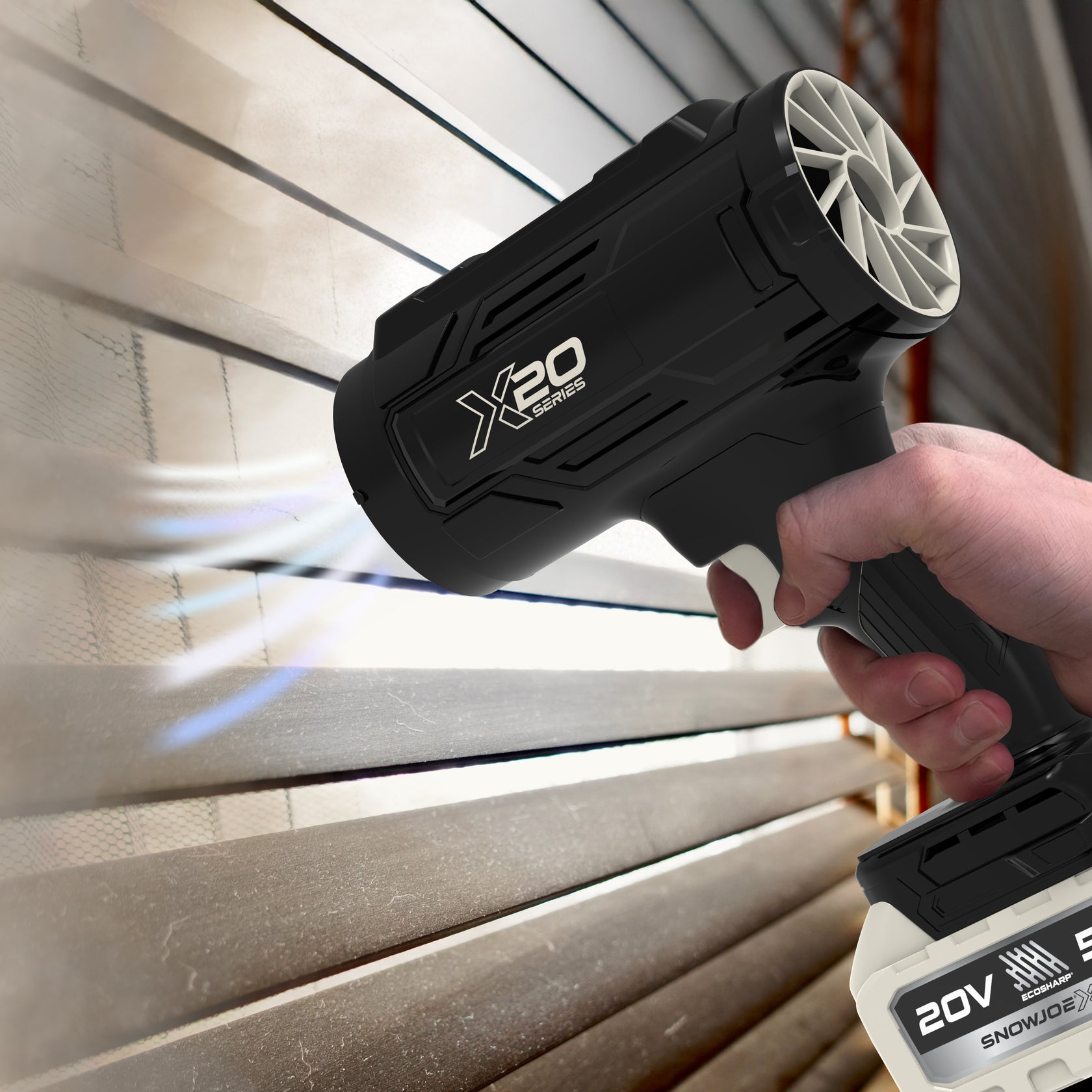 Sun Joe 20-Volt ECOSHARP Cordless X20 StormJet Handheld Turbo Blower
