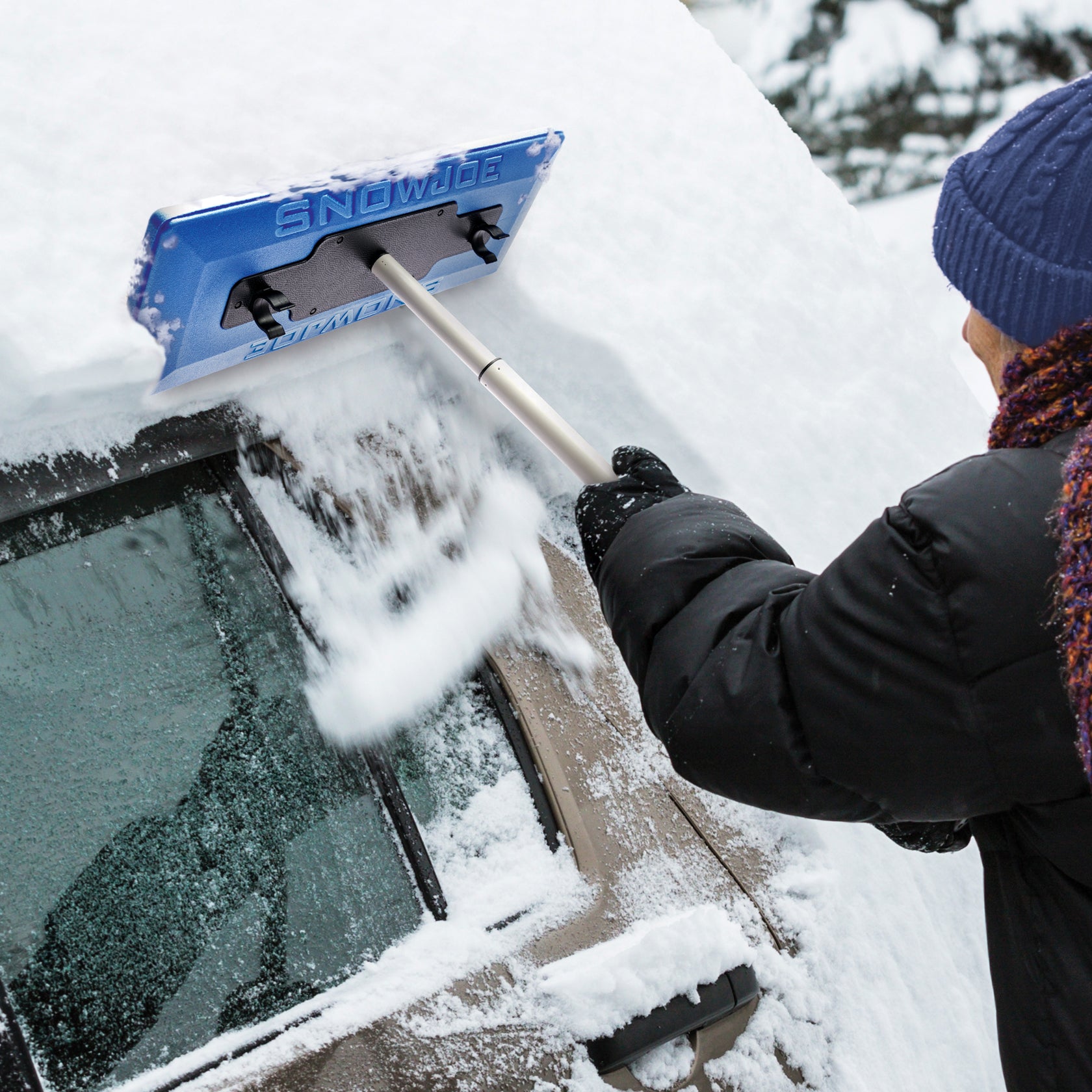 Snow Joe Original Telescoping Auto Snow-Broom with Ice Scraper SJBLZD