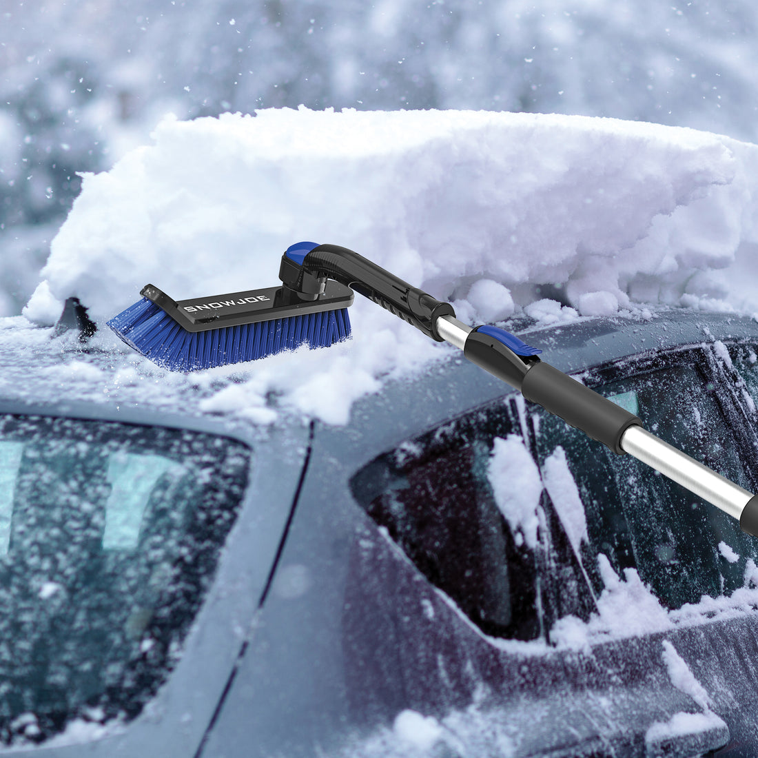 Snow Joe SJEG-SB52 Winter Telescopic Snow Removal Brush + De-icing Sho