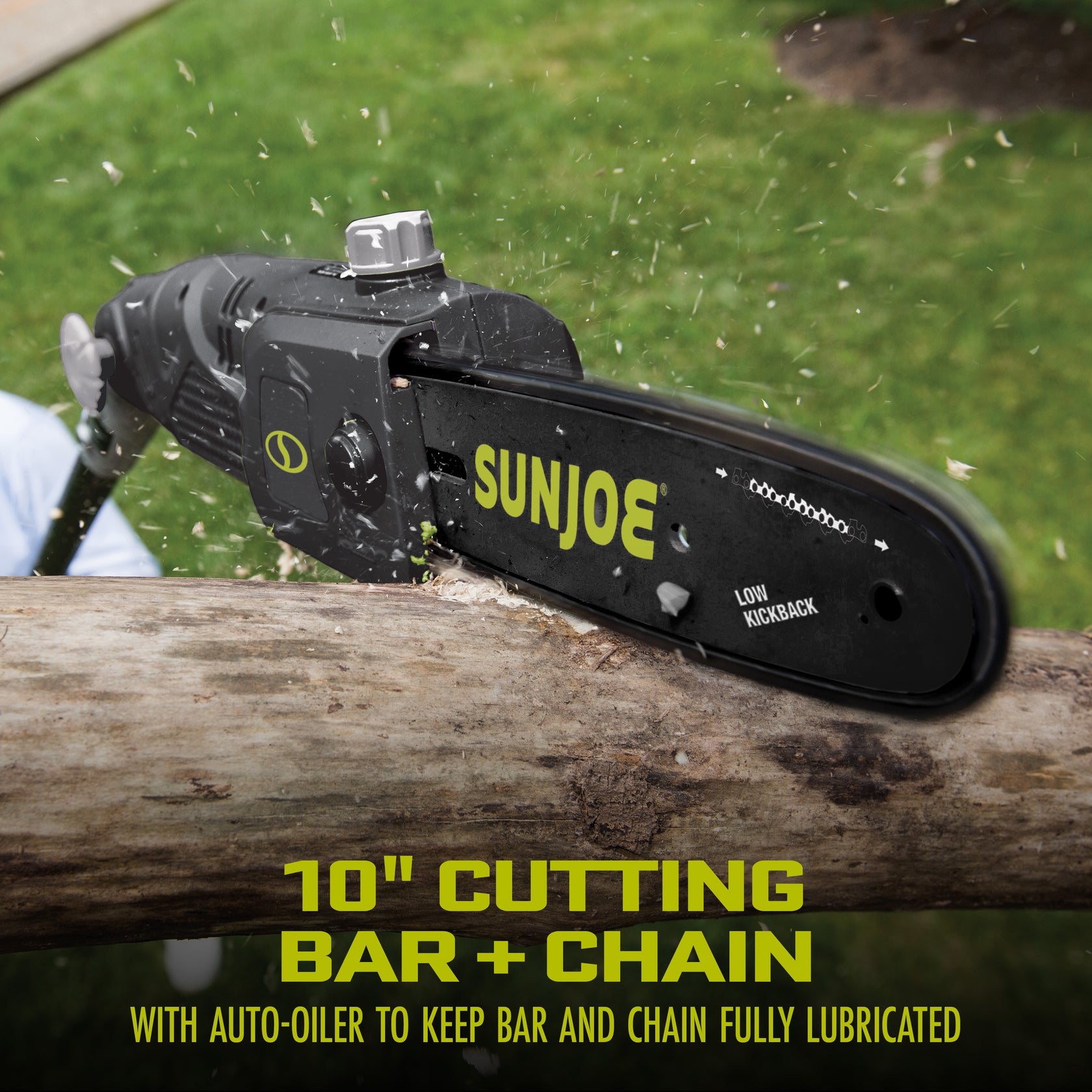 Sun Joe SWJ803E Electric Multi-Angle Pole Chain Saw | 10-Inch | 8.0-Am