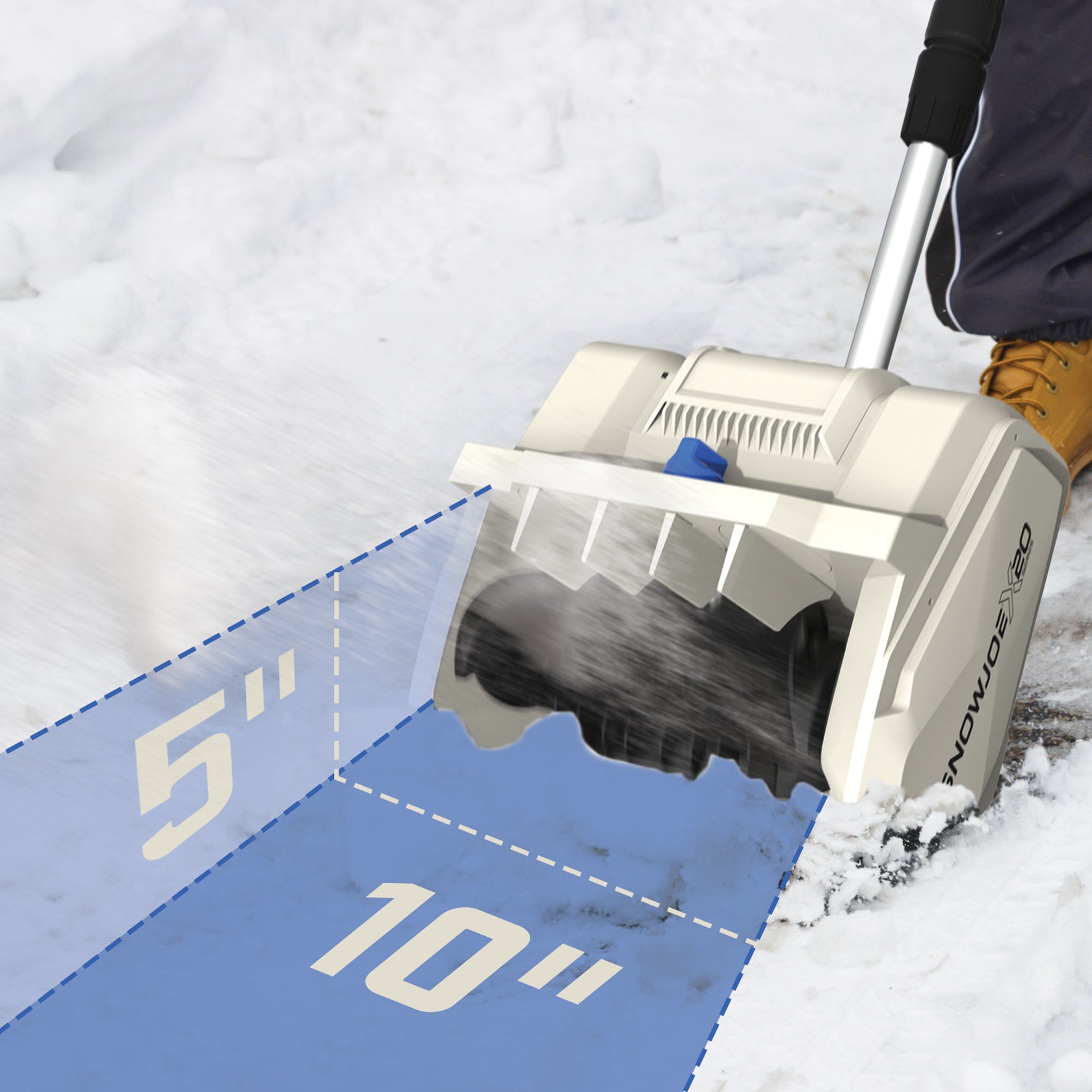 Snow Joe 20-Volt Cordless Snow Shovel Kit | Directional Chute | Brushl