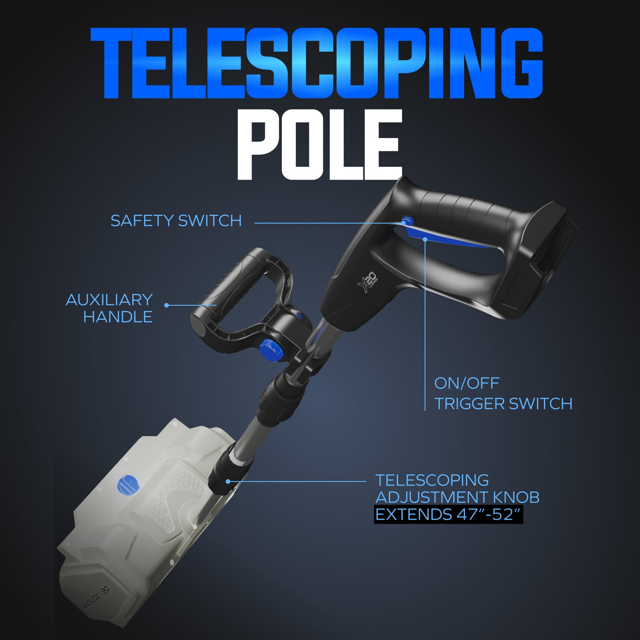 Snow Joe 20-Volt Cordless Snow Shovel Kit | Directional Chute | Brushl