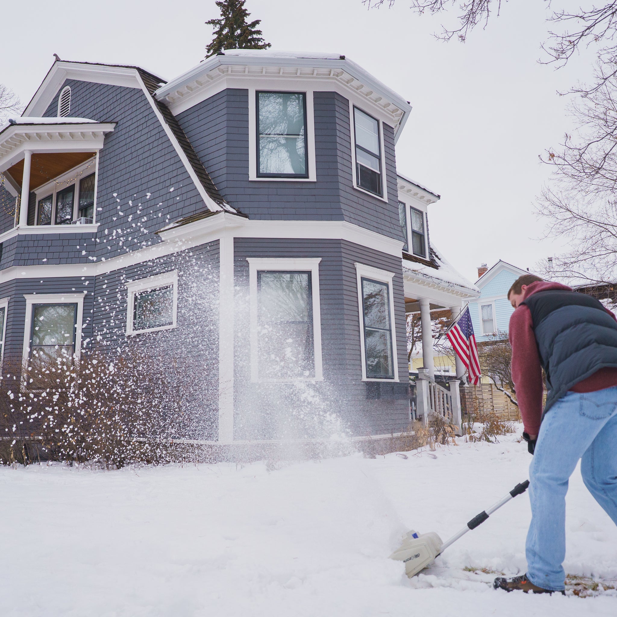 Snow Joe 20-Volt Cordless Snow Shovel Kit | Directional Chute | Brushl
